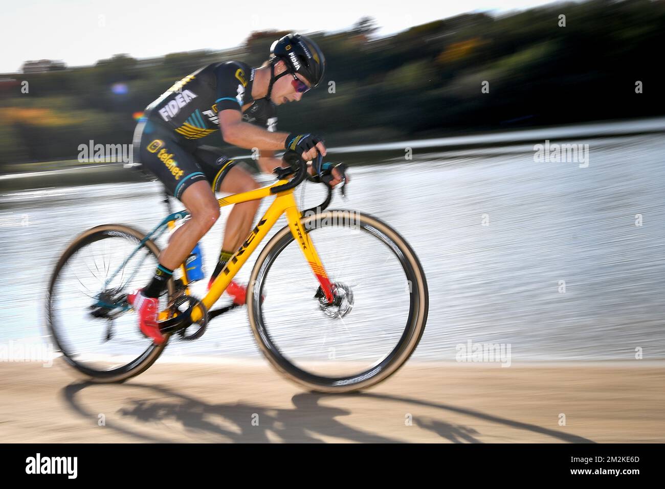 Dutch Lars Van Der Haar pictured in action during the elite men's race ...