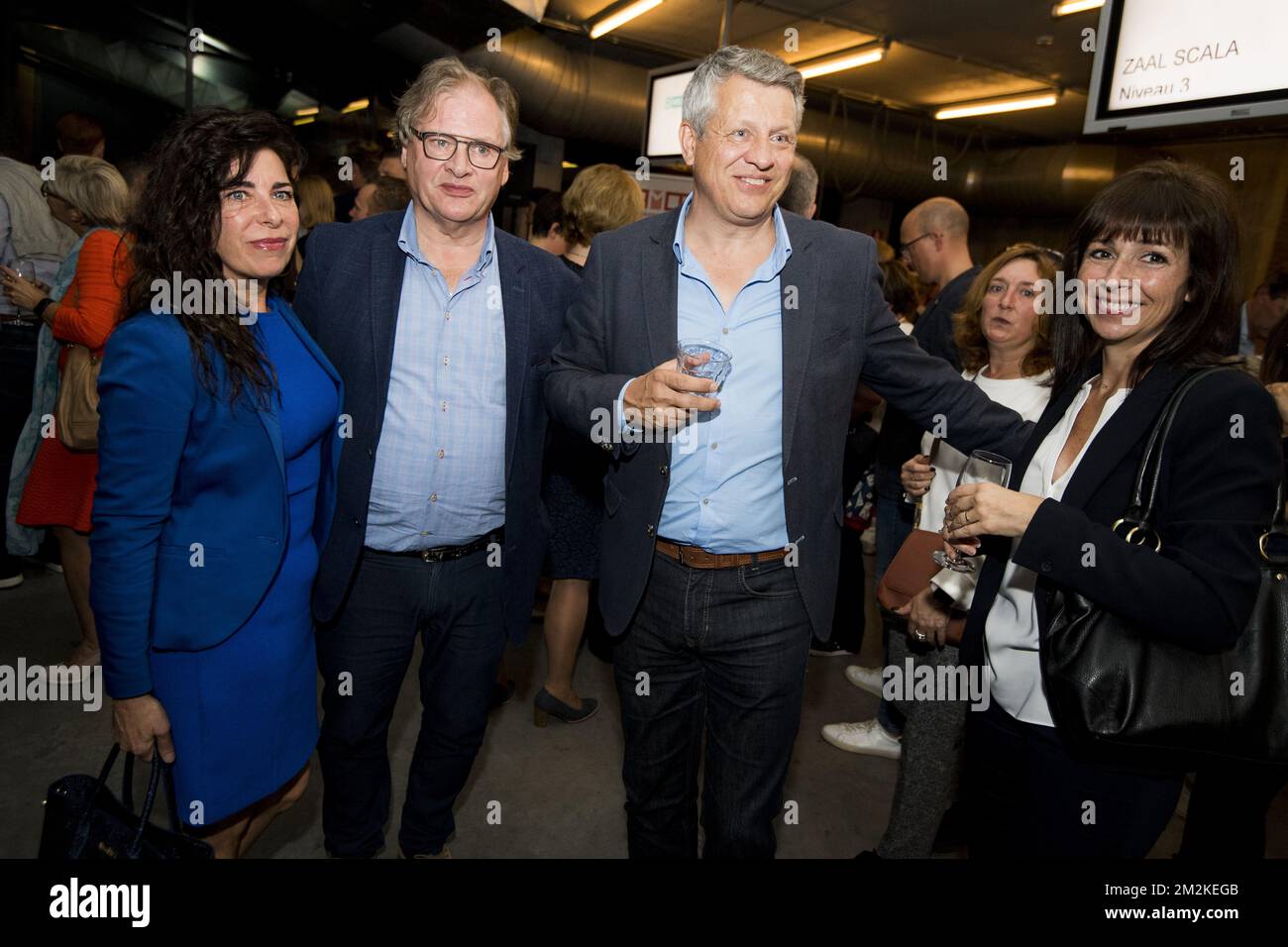 Koen Anciaux and Marianne Festraets pictured during a party meeting on ...