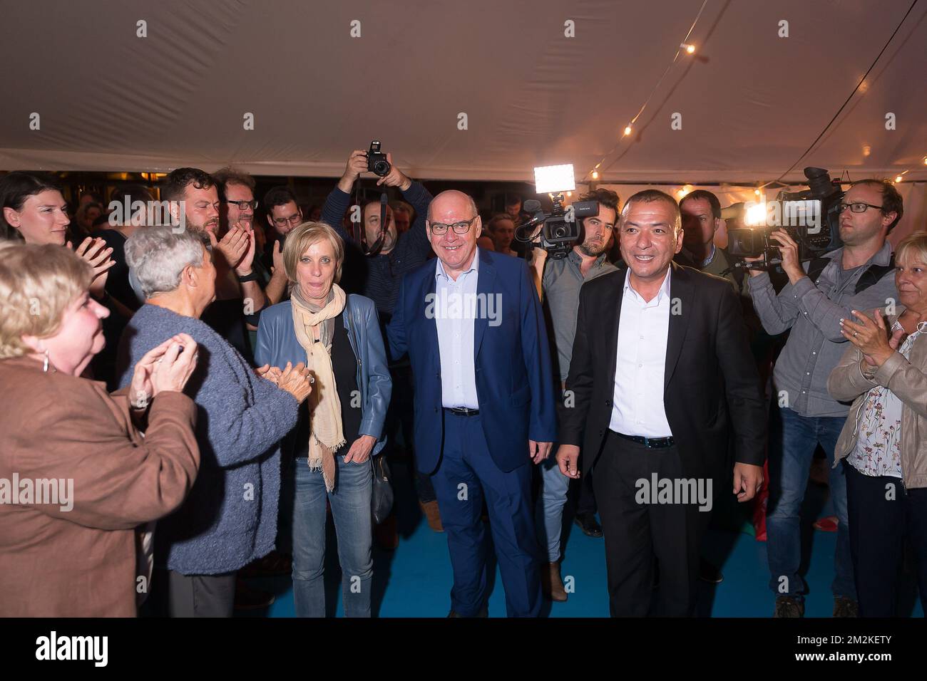 Gent mayor Daniel Termont and Gent alderman Resul Tapmaz pictured ...