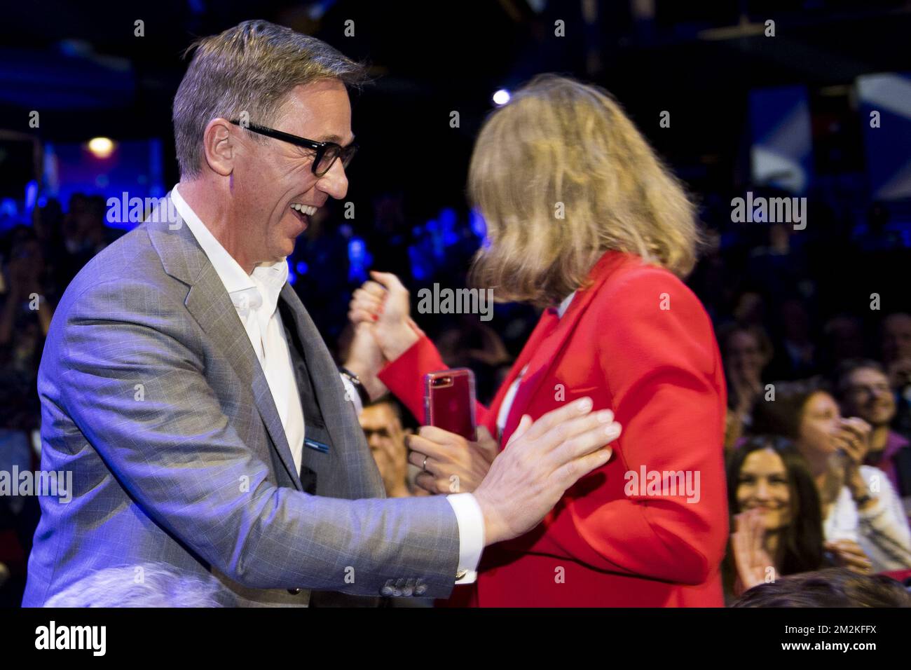 Artexis Group CEO Eric Everard celebrate during the award ceremony for ...