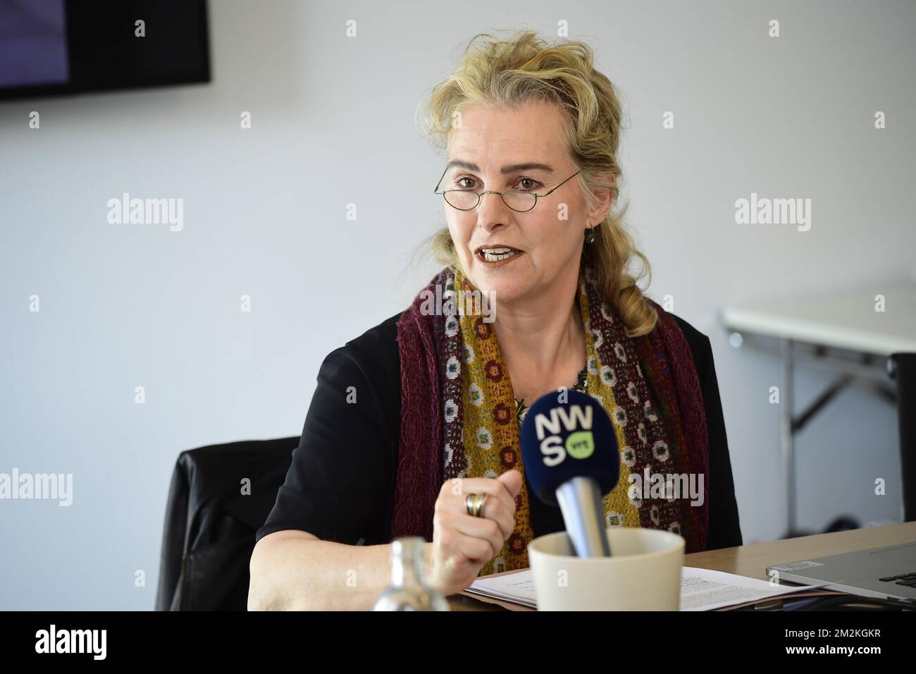 Catherin de Zegher pictured at a press conference of the support group ...