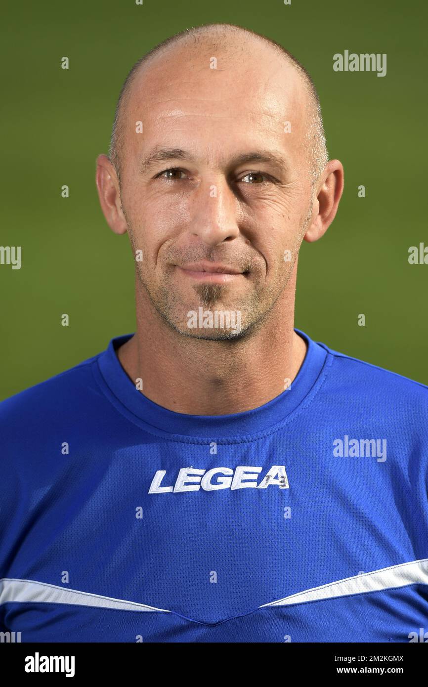 Lommel's keepertrainer Peter Schildermans poses for photographer at the ...