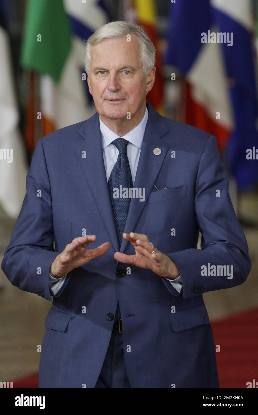 Brexit Chief Negotiator Michel Barnier pictured on the first day of the ...