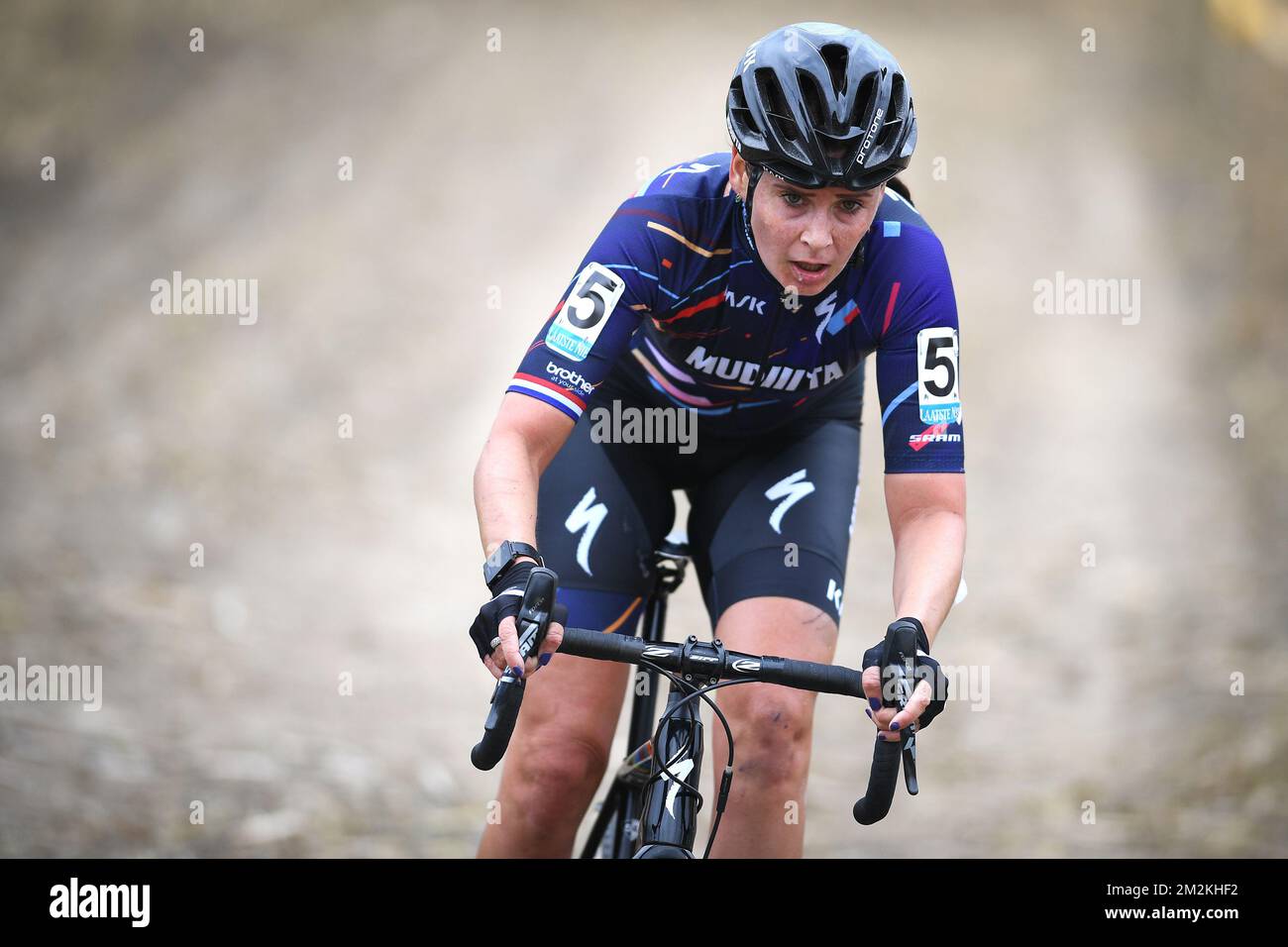 British Nikki Harris pictured in action during the women's elite race ...