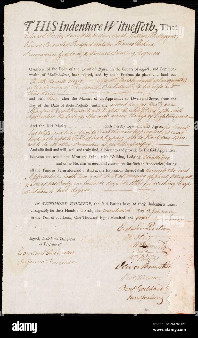 Indentured servant agreement hi-res stock photography and images - Alamy