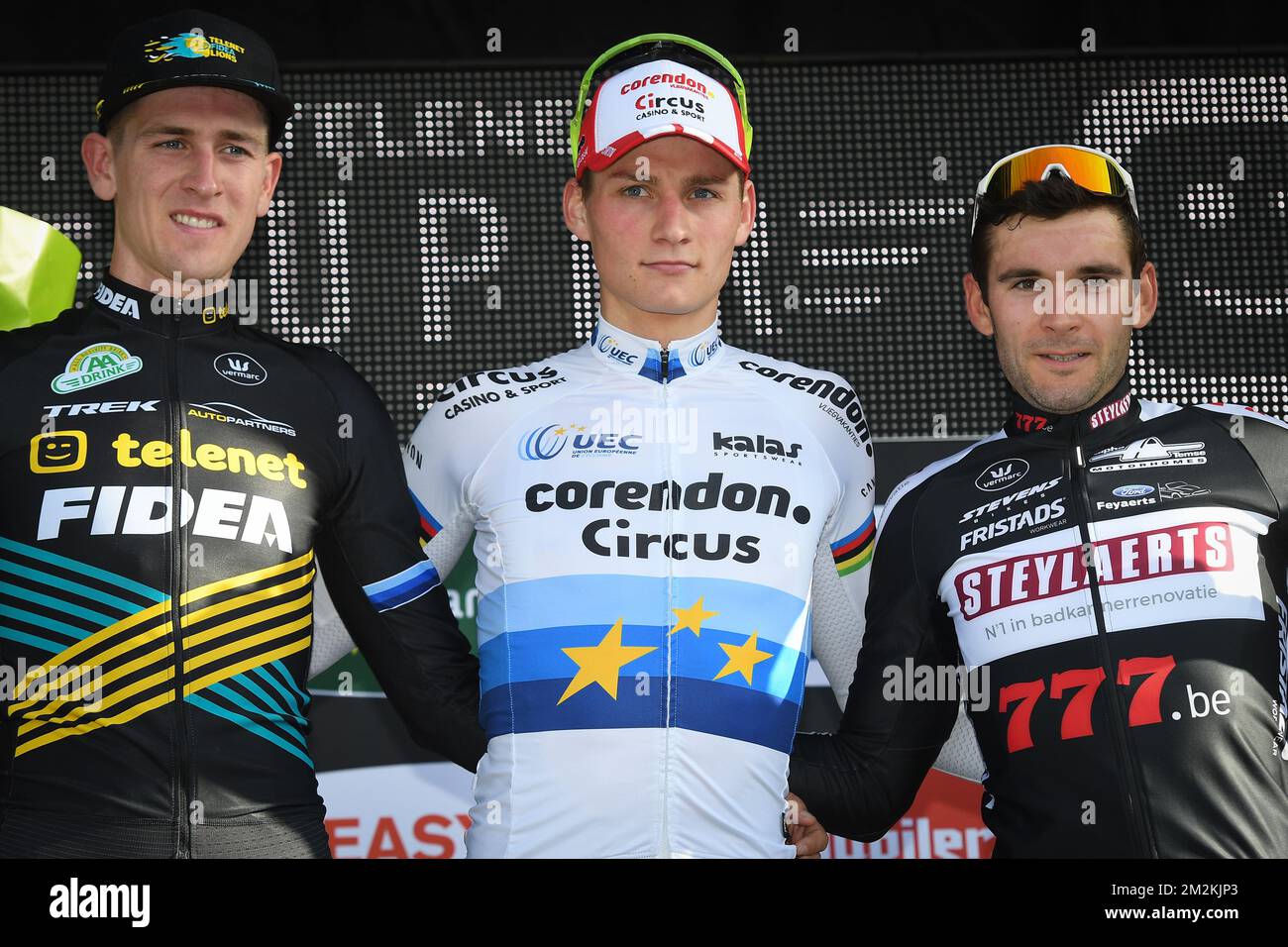Belgian Toon Aerts, Dutch Mathieu Van Der Poel and Belgian Gianni ...