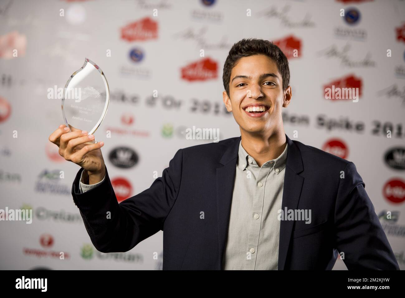 Belgian Jonathan Sacoor poses for the photographer at the 'Golden Spike ...