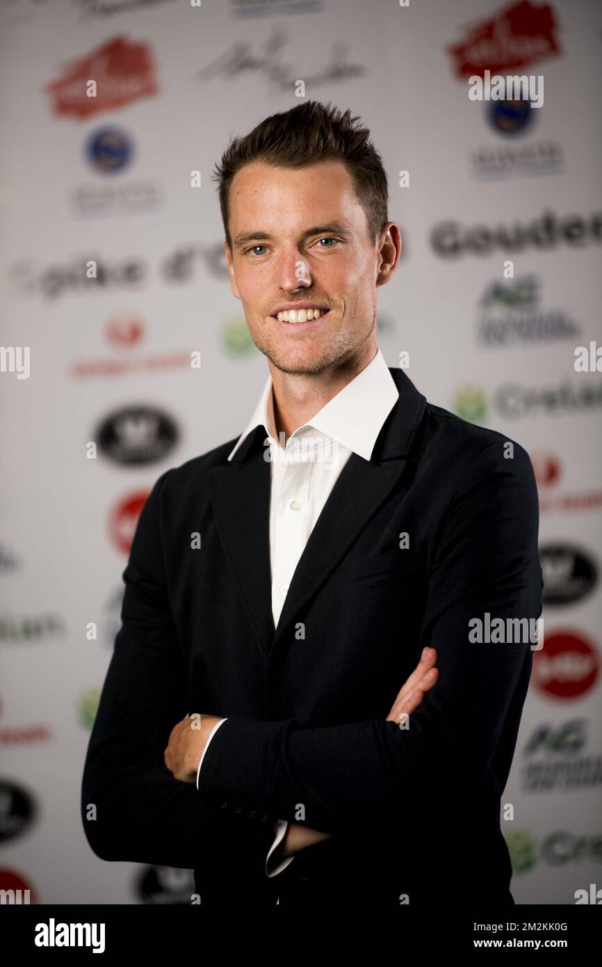 Belgian Koen Naert poses for the photographer at the 'Golden Spike ...