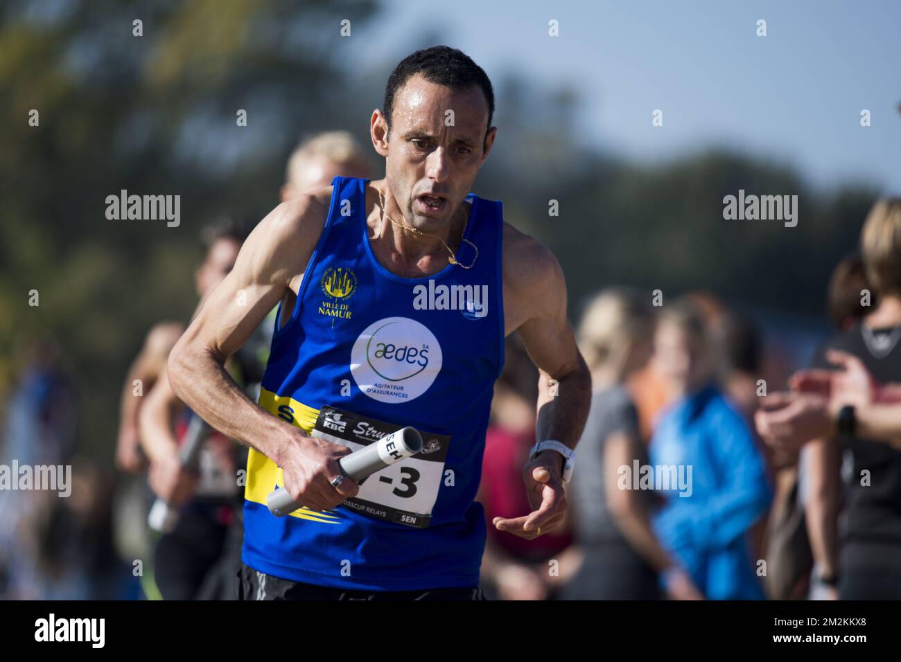 Belgian Abdelhadi El Hachimi pictured in action during the men's race ...