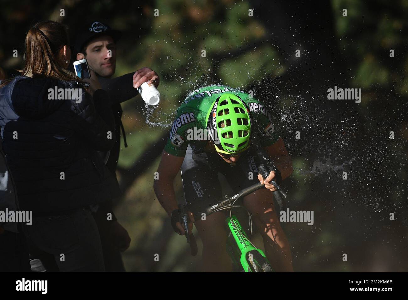 Belgian Tim Merlier pictured in action during the men's elite race at ...