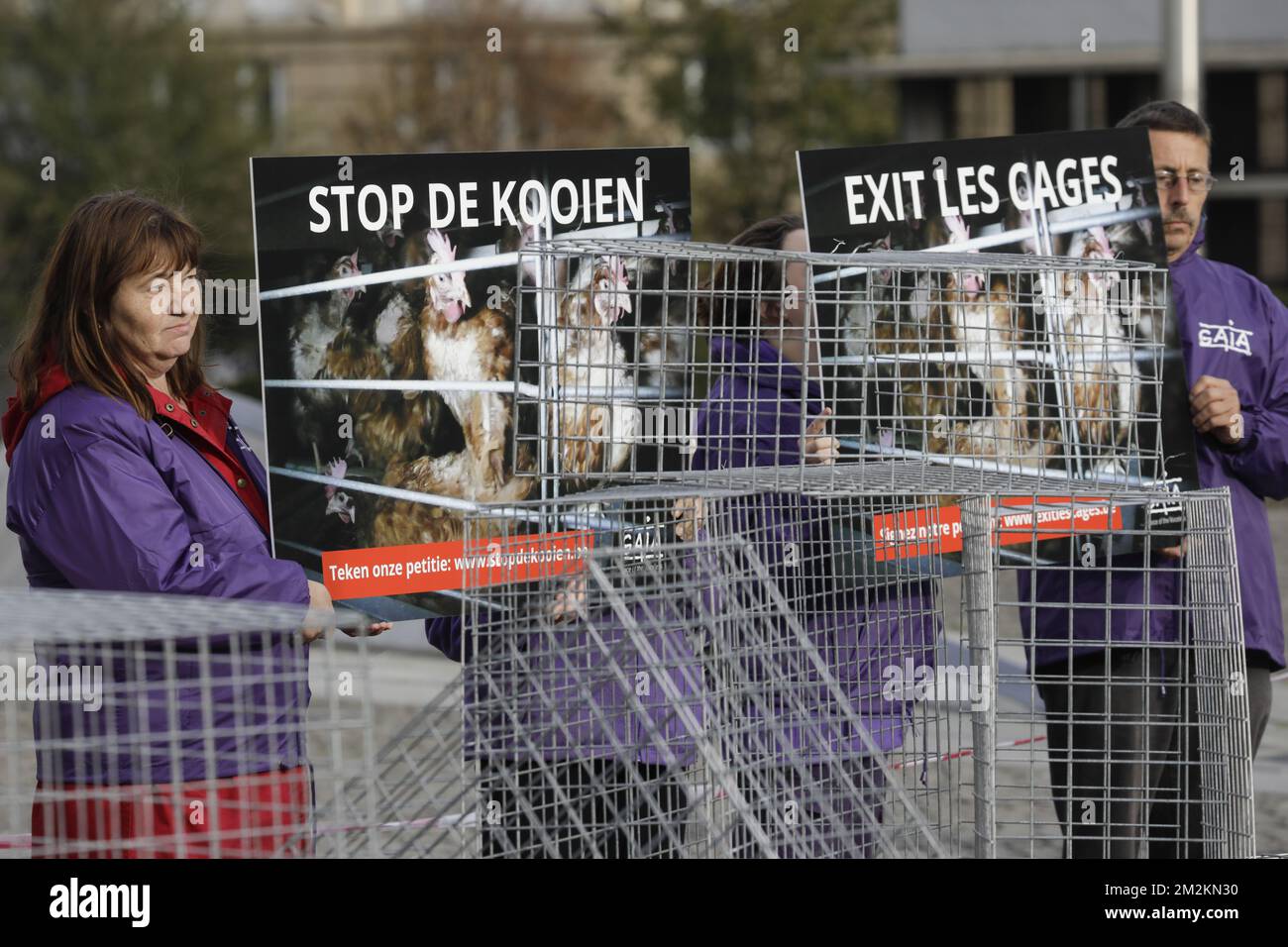 Illustration picture shows a protest of animal welfare organisation ...
