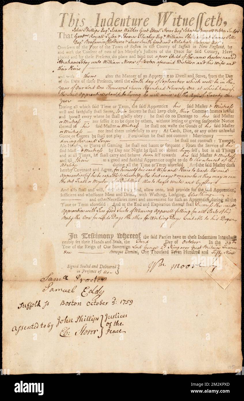 Indentured Servant Contract