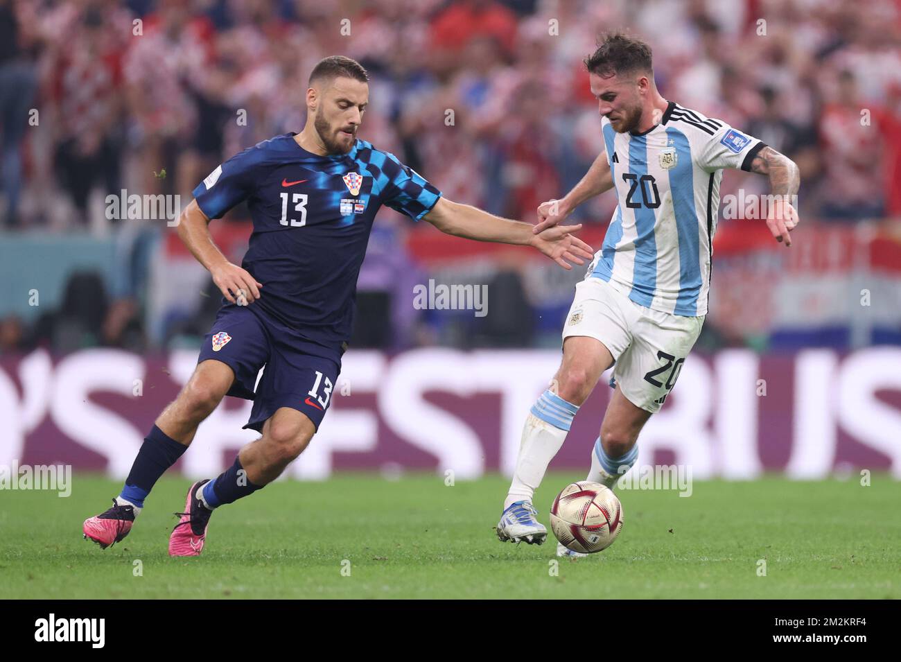LUSAIL STADIUM, QATAR - DECEMBER 13: Nikola Vlasic of Croatia and ...