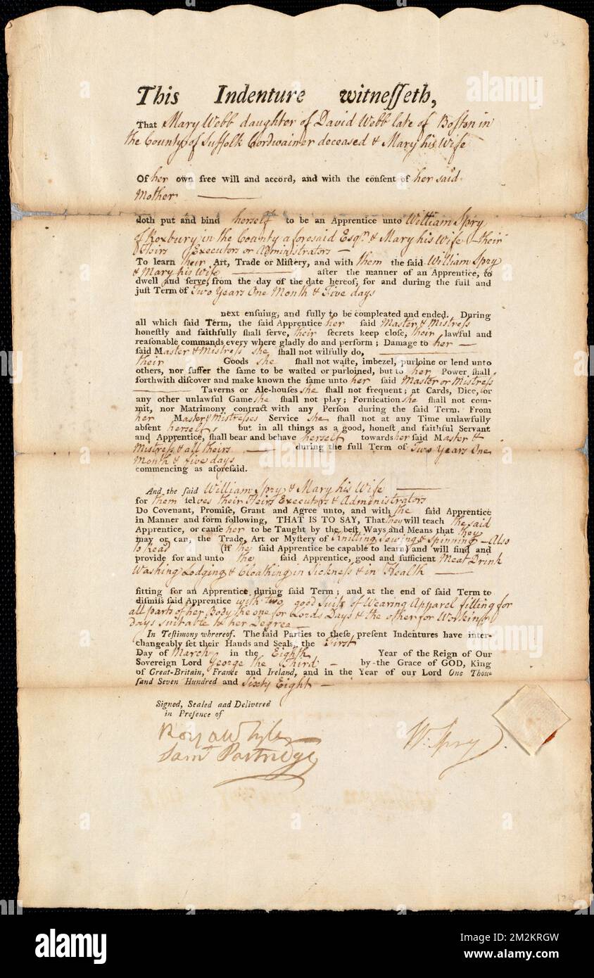 Indenture servant hi-res stock photography and images - Alamy