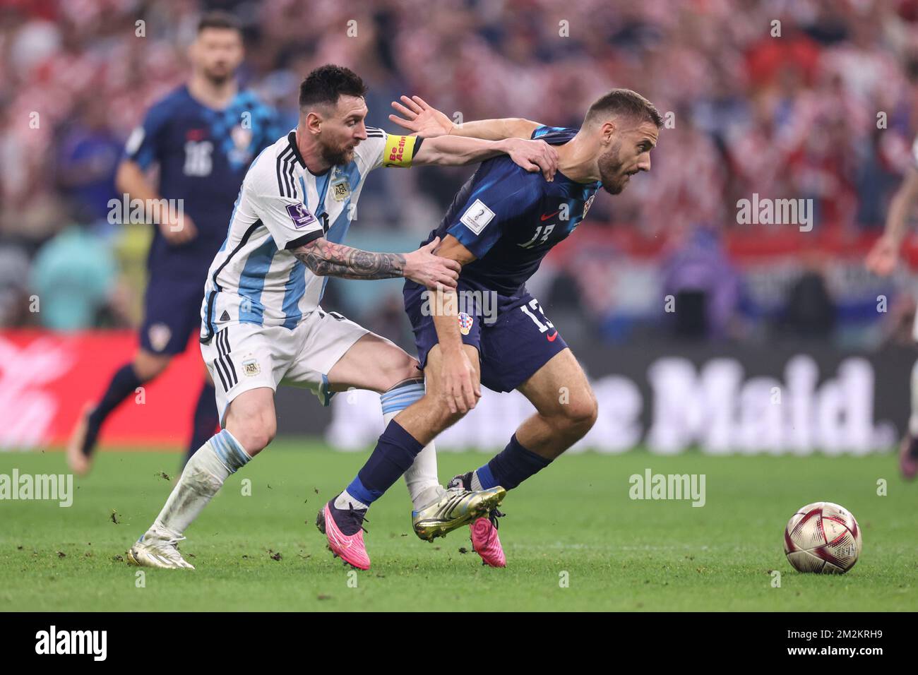 LUSAIL STADIUM, QATAR - DECEMBER 13: Nikola Vlasic of Croatia and ...