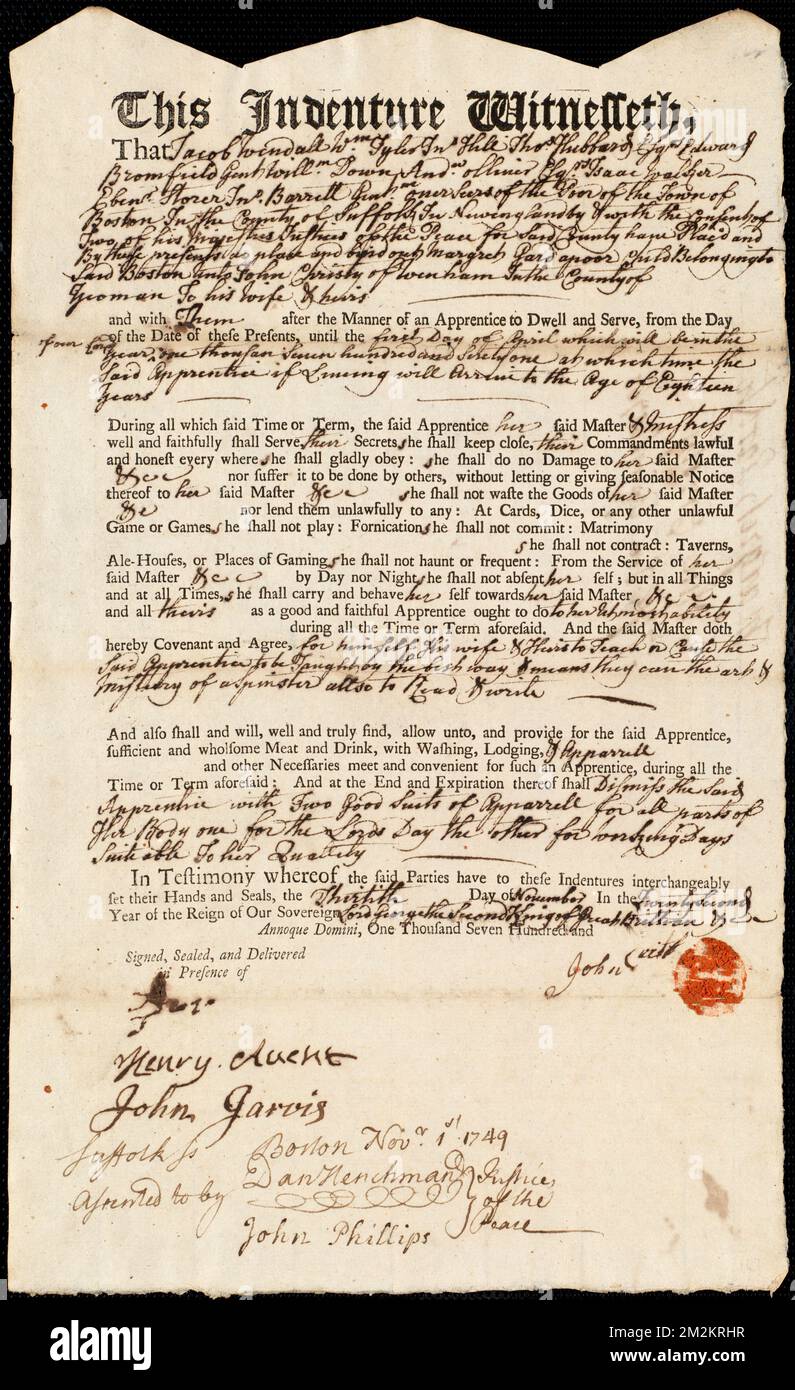 Indenture of apprenticeship hi-res stock photography and images - Alamy