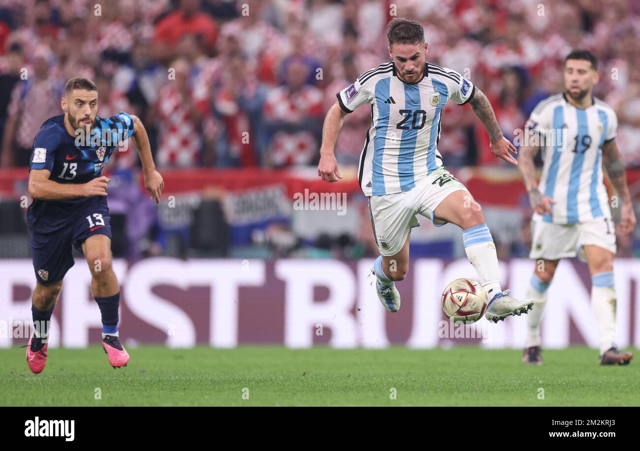 LUSAIL STADIUM, QATAR - DECEMBER 13: Nikola Vlasic of Croatia and ...