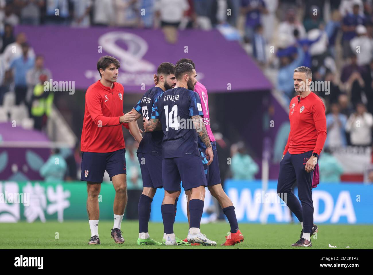 LUSAIL STADIUM, QATAR - DECEMBER 13: Croatian team dissapointed after ...