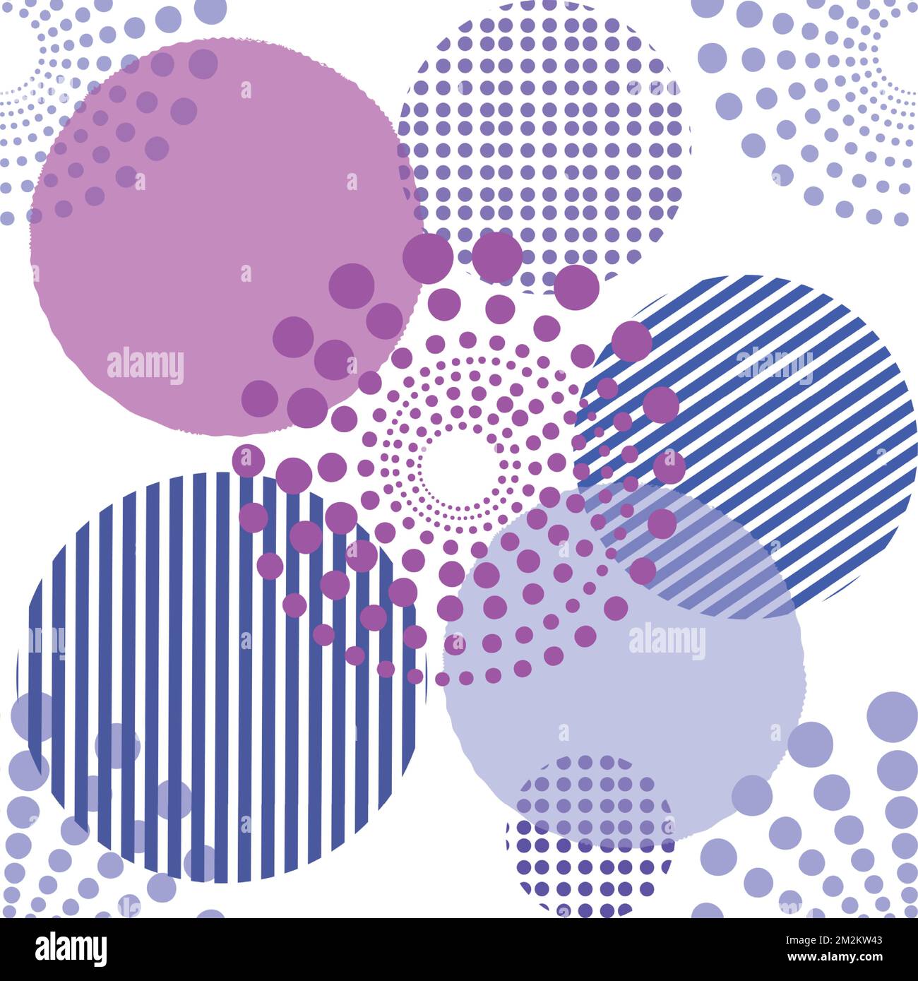 circle round shape purple pantone seamless pattern, shiny sphere ...