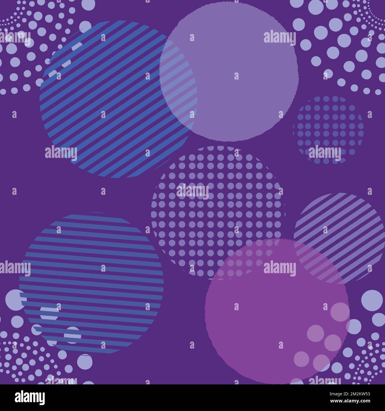circle round shape purple pantone seamless pattern, shiny sphere ...