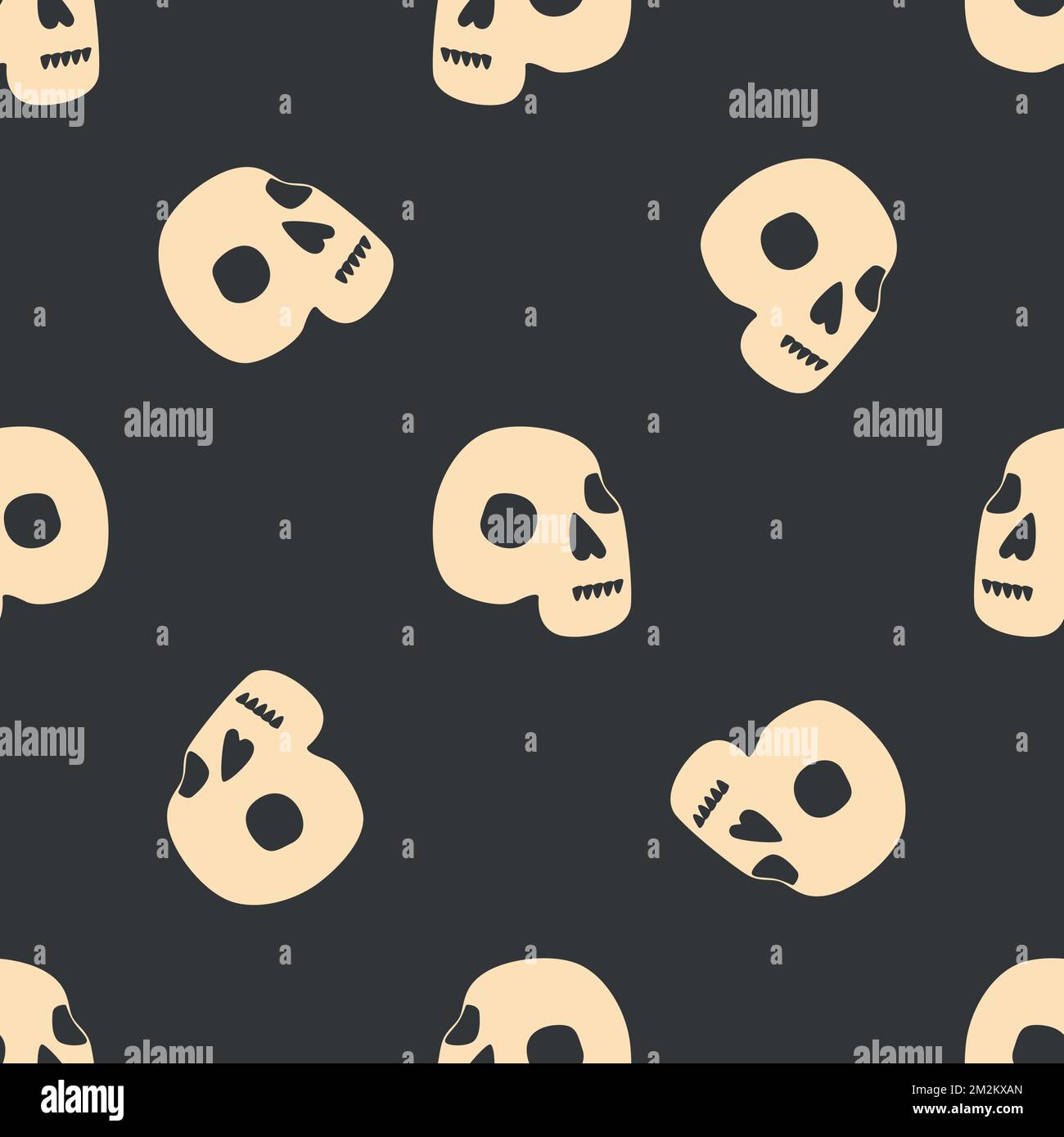 Skull, snake, goblet, magic symbols seamless pattern. Magic and death ...