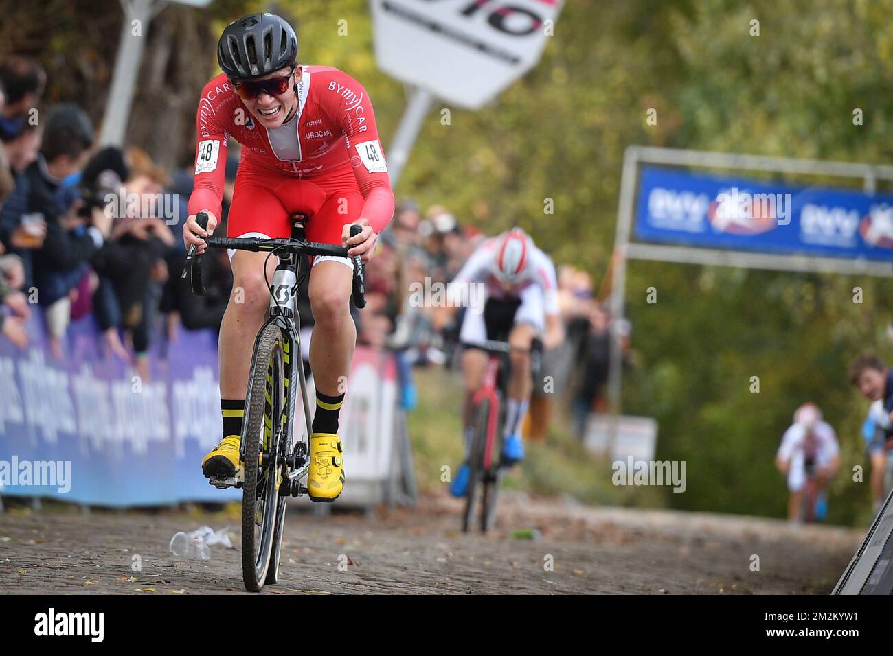 french Eddy Fine pictured in action during the men's U23 race during ...