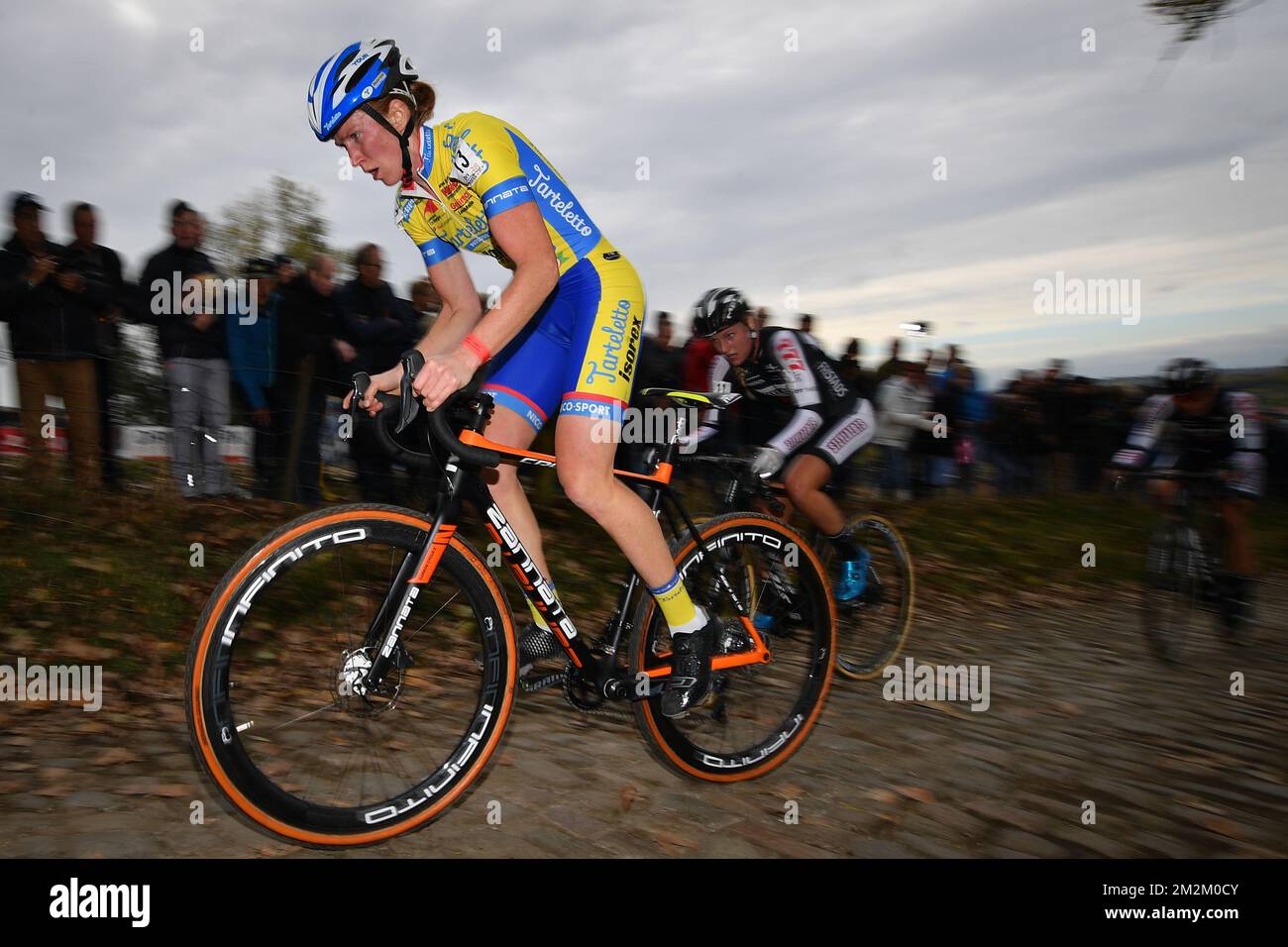 Belgian Kim Van De Steene pictured in action during the women's race ...