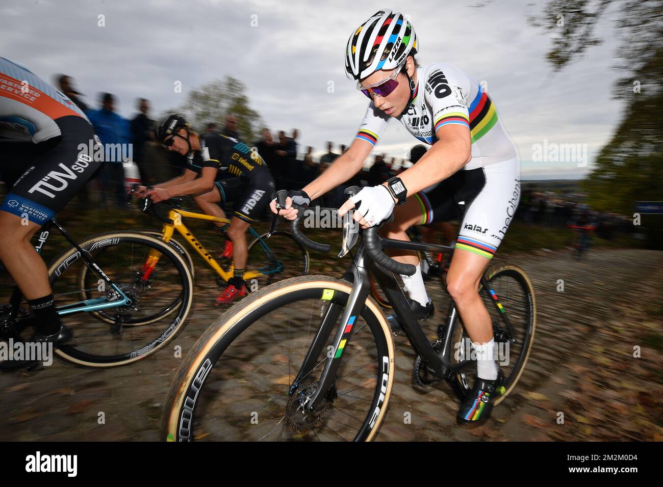 Belgian Sanne Cant pictured in action during the women's race during ...