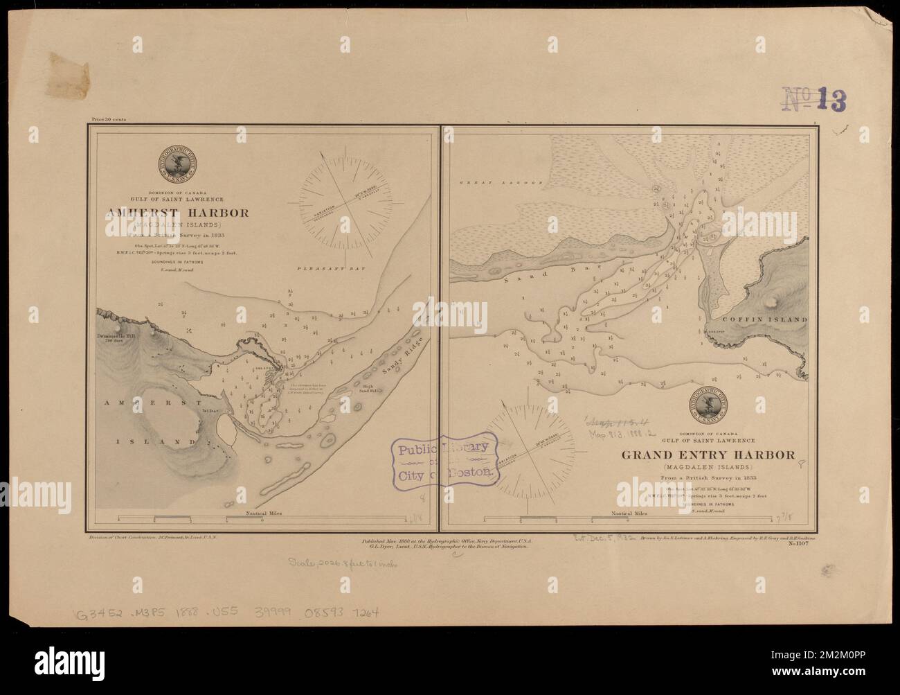Dominion of Canada, Gulf of Saint Lawrence, Amherst Harbor (Magdalen ...