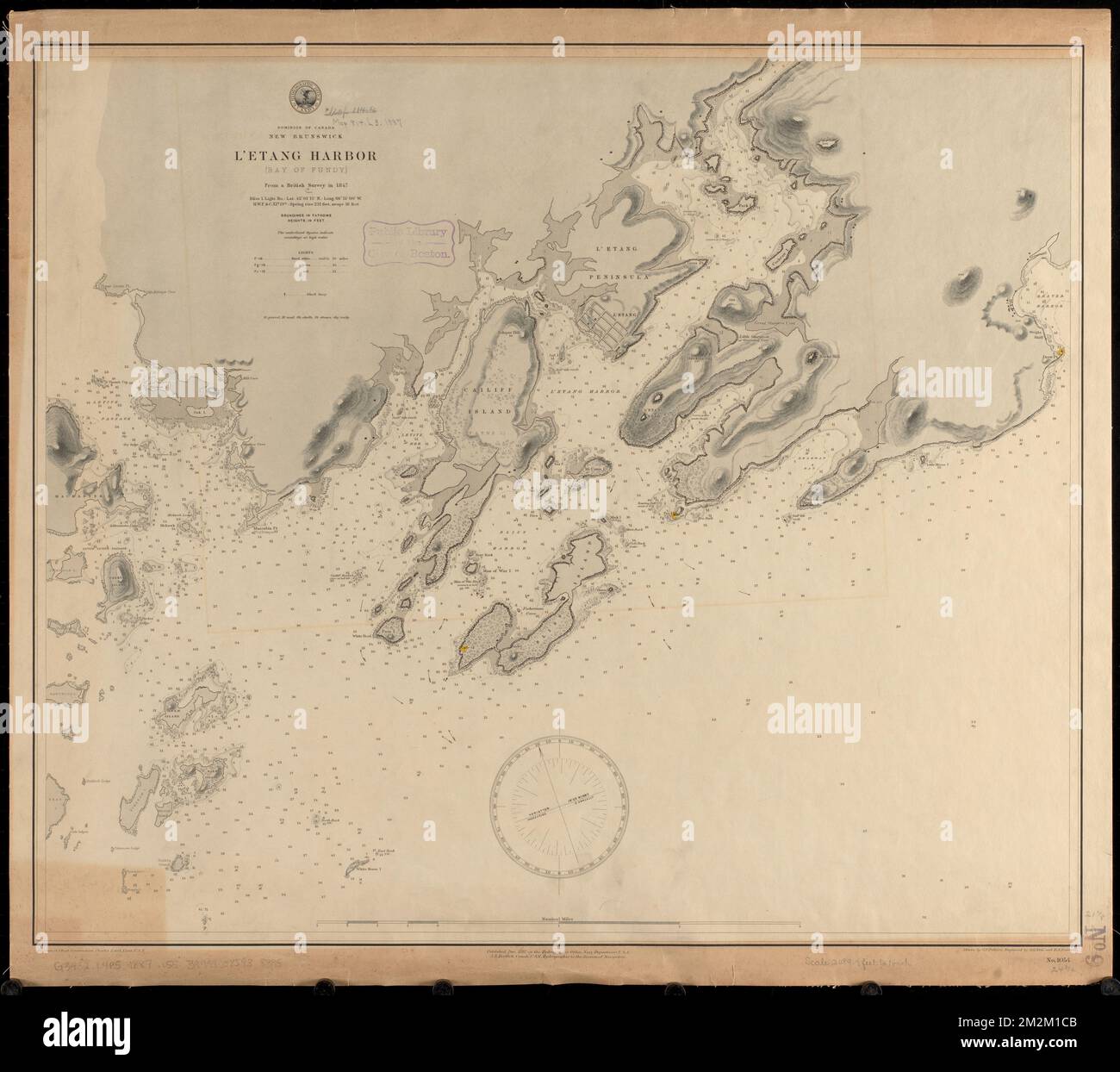 Dominion of Canada, New Brunswick, L'Etang Harbor (Bay of Fundy) : from ...