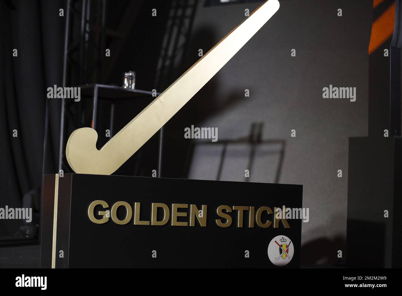 The trophy pictured at a ceremony to award the Golden Sticks (Gouden ...