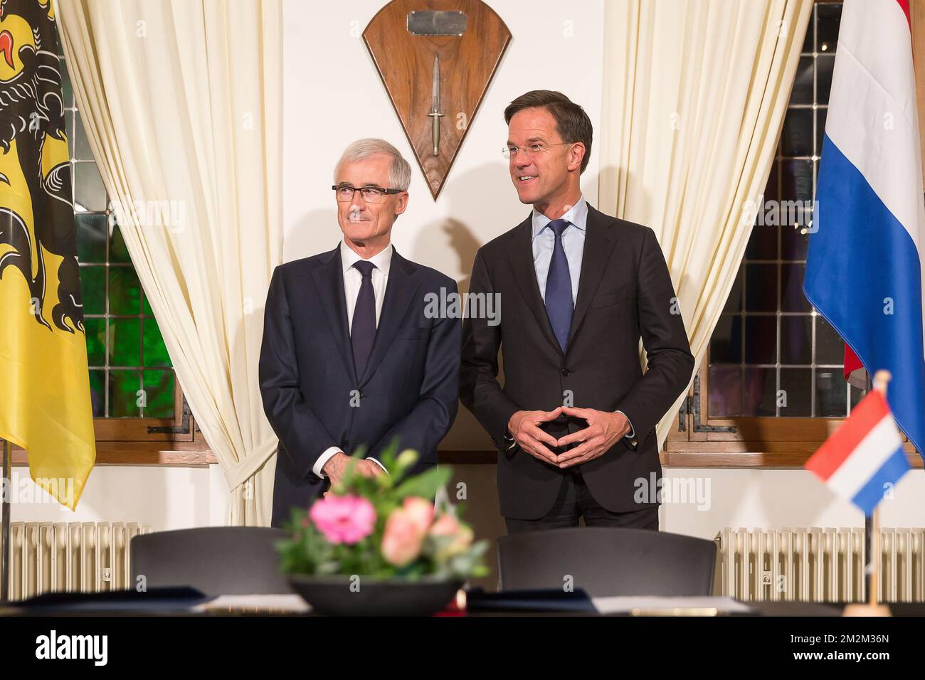 Flemish Minister-President Geert Bourgeois and Prime Minister of the ...