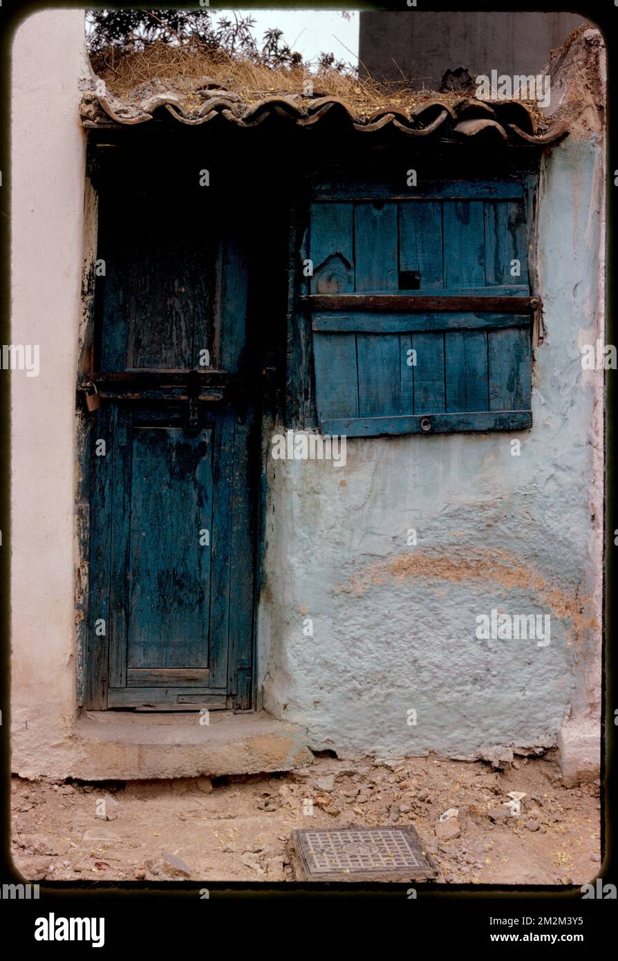 Door and window of stucco building, Athens, Greece , Buildings. Edmund ...