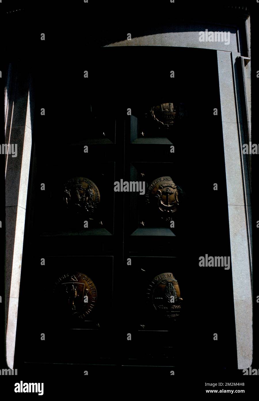 Door with seals of New England states, former Federal Reserve Bank ...