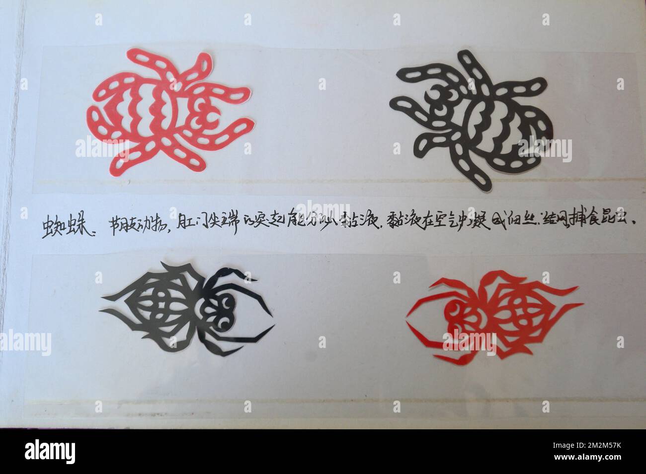 The paper-cutting works made by Mrs Wu in Taiyuan City, north China's ...