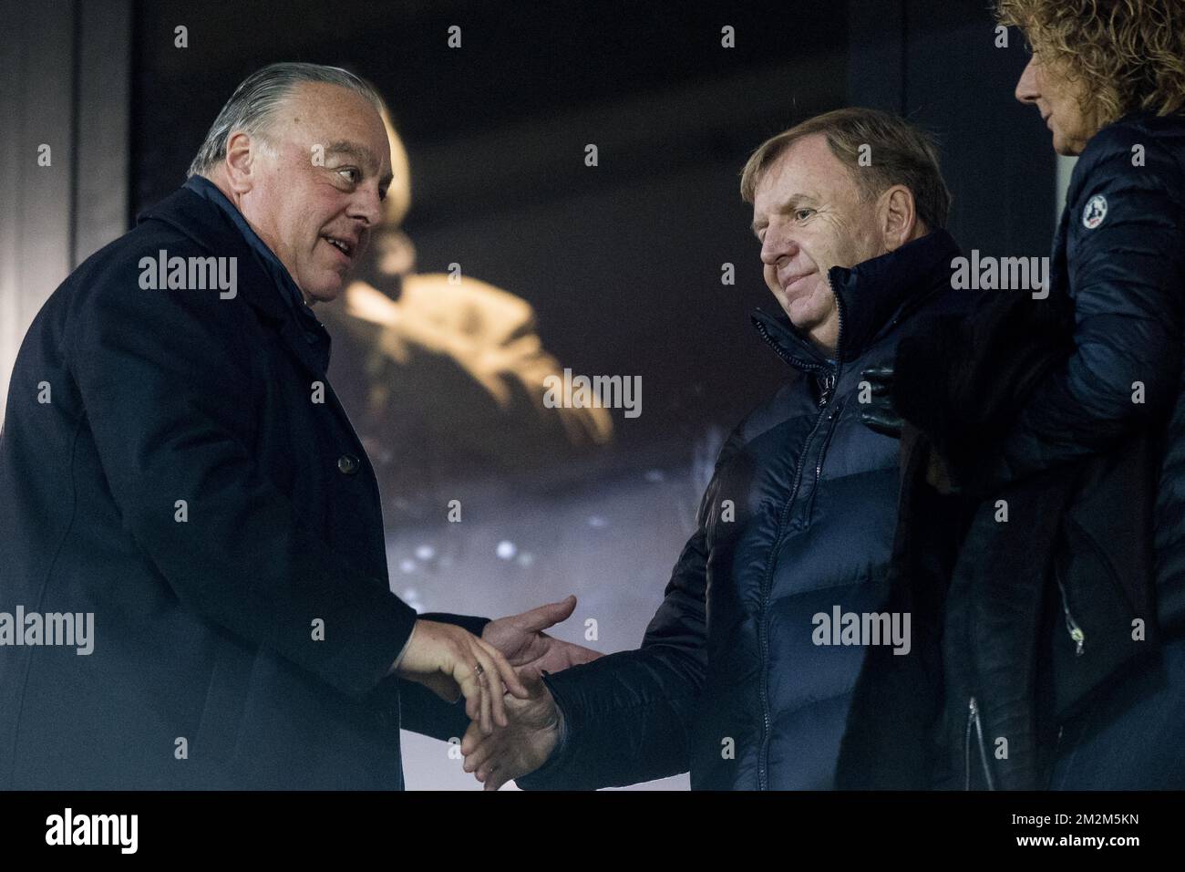 Mechelen's ex-chairman Johan Timmermans is seen at a soccer game ...