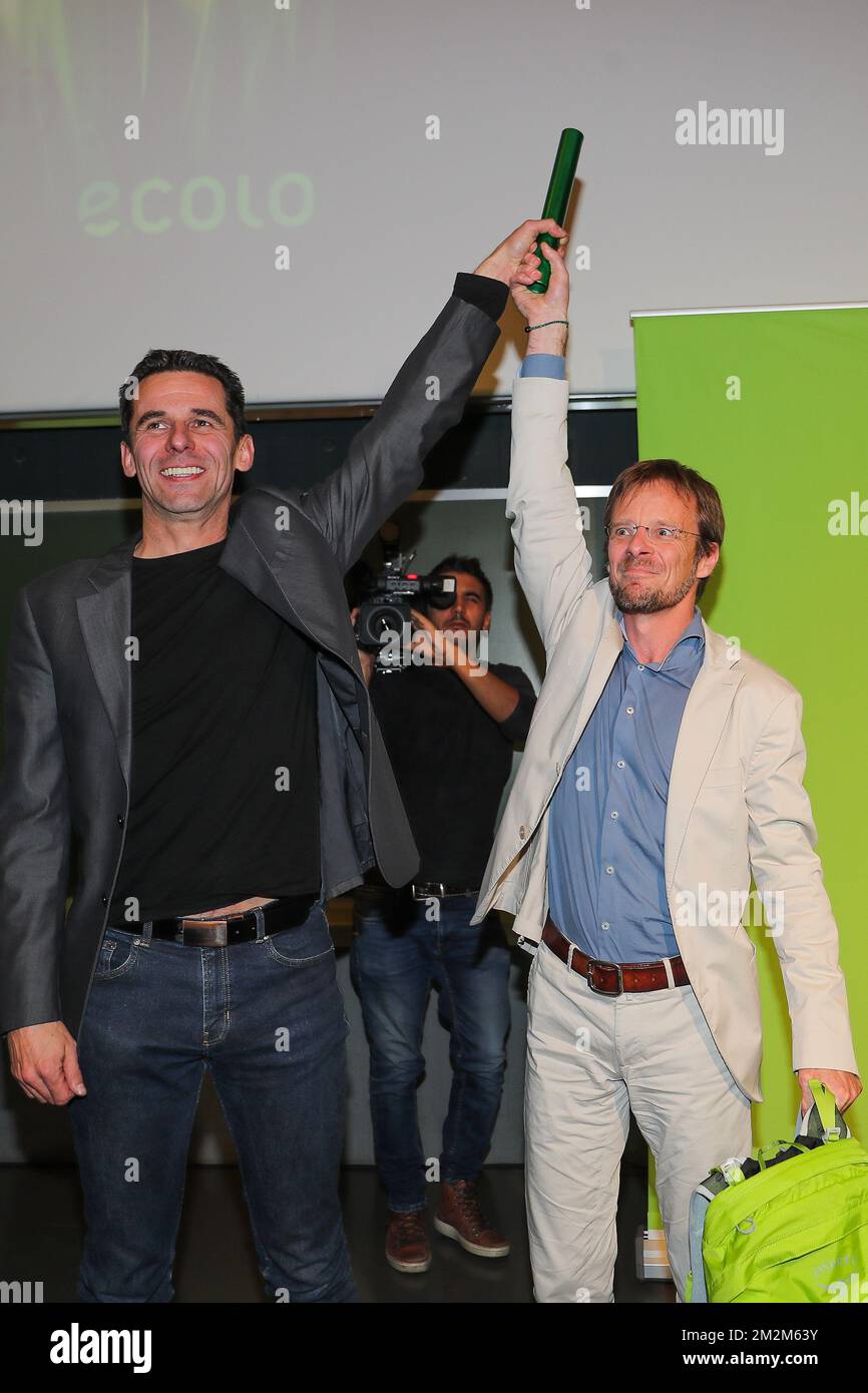 Ecolo-Groen's Jean-Marc Nollet and Ecolo chairman Patrick Dupriez ...