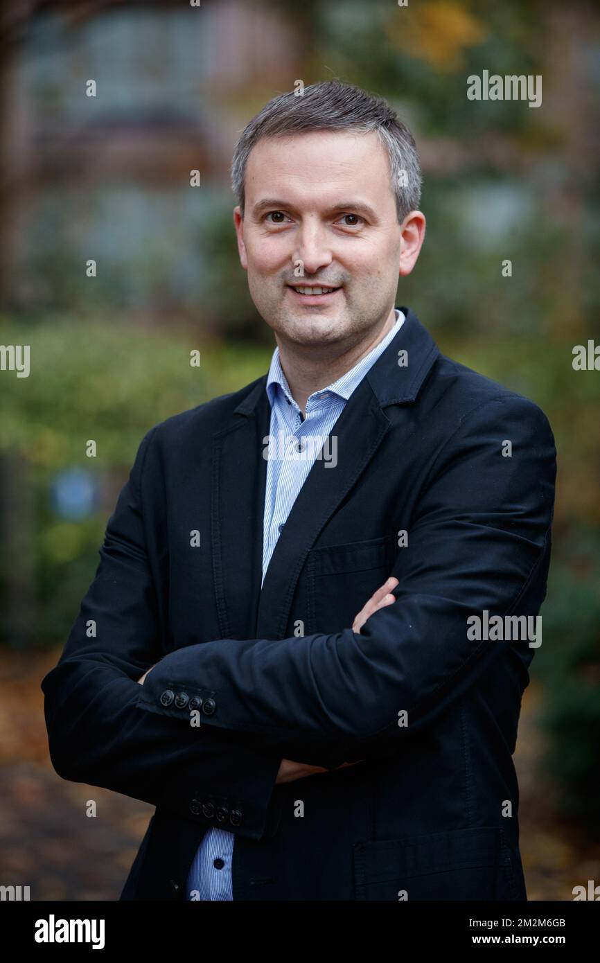 Geert Asman poses for the photographer after a press conference to ...