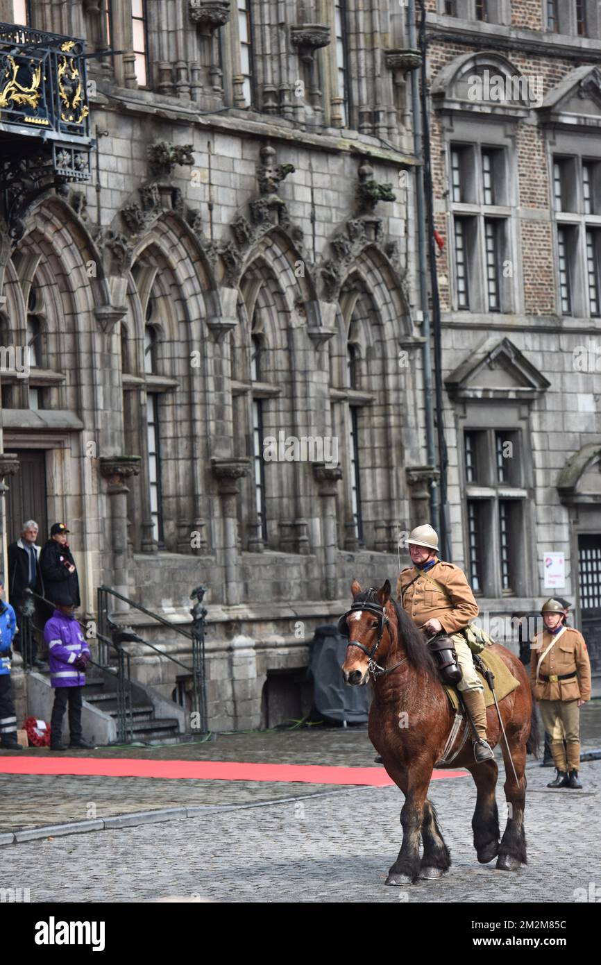 Illustration shows a World War I commemoration in Mons, Sunday 11 ...