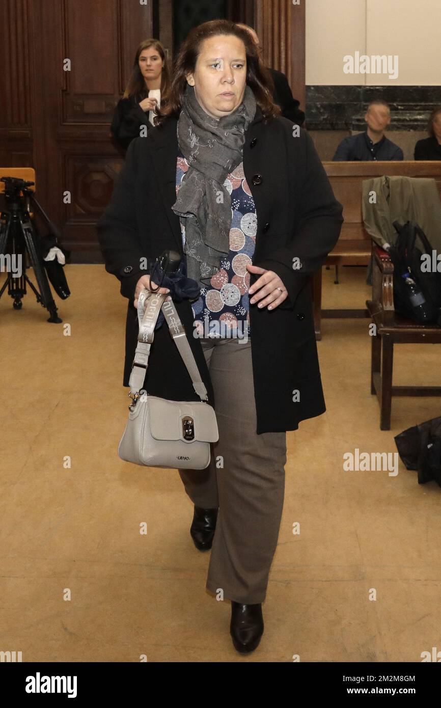 Sylvia Boigelot pictured at the start of the trial against Christian ...