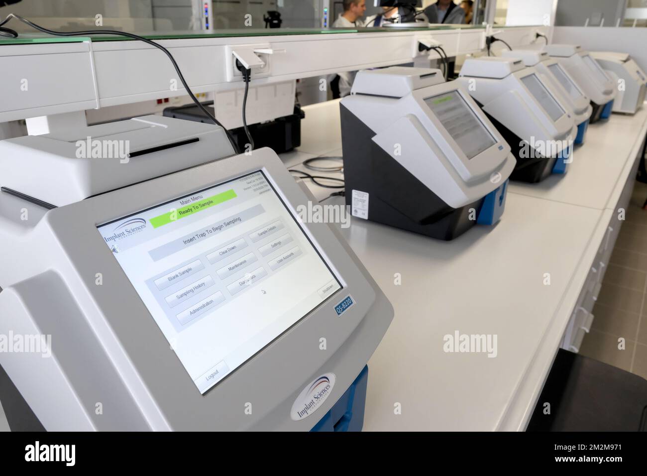 Illustration picture shows analysis devices during a visit to the new ...