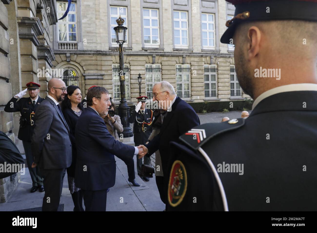 Belgian Prime Minister Charles Michel, Senate chairwoman Christine ...