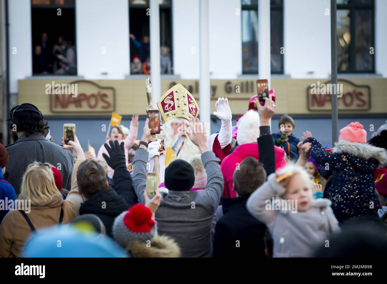 Sinterklaas pictured during the arrival of Sinterklaas in Antwerp ...