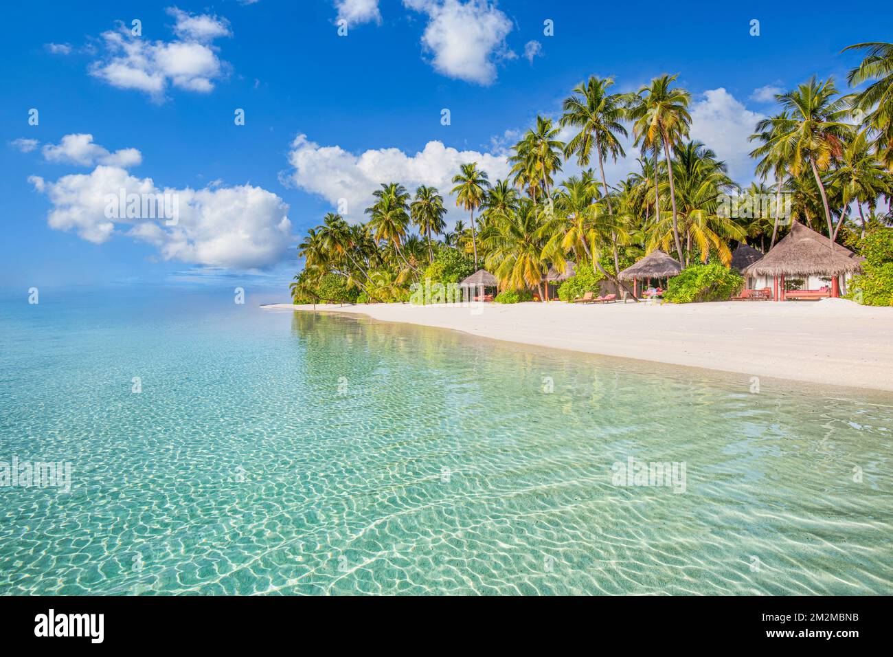 Beach resort landscape, tropic surf horizontal sea as summer holiday ...