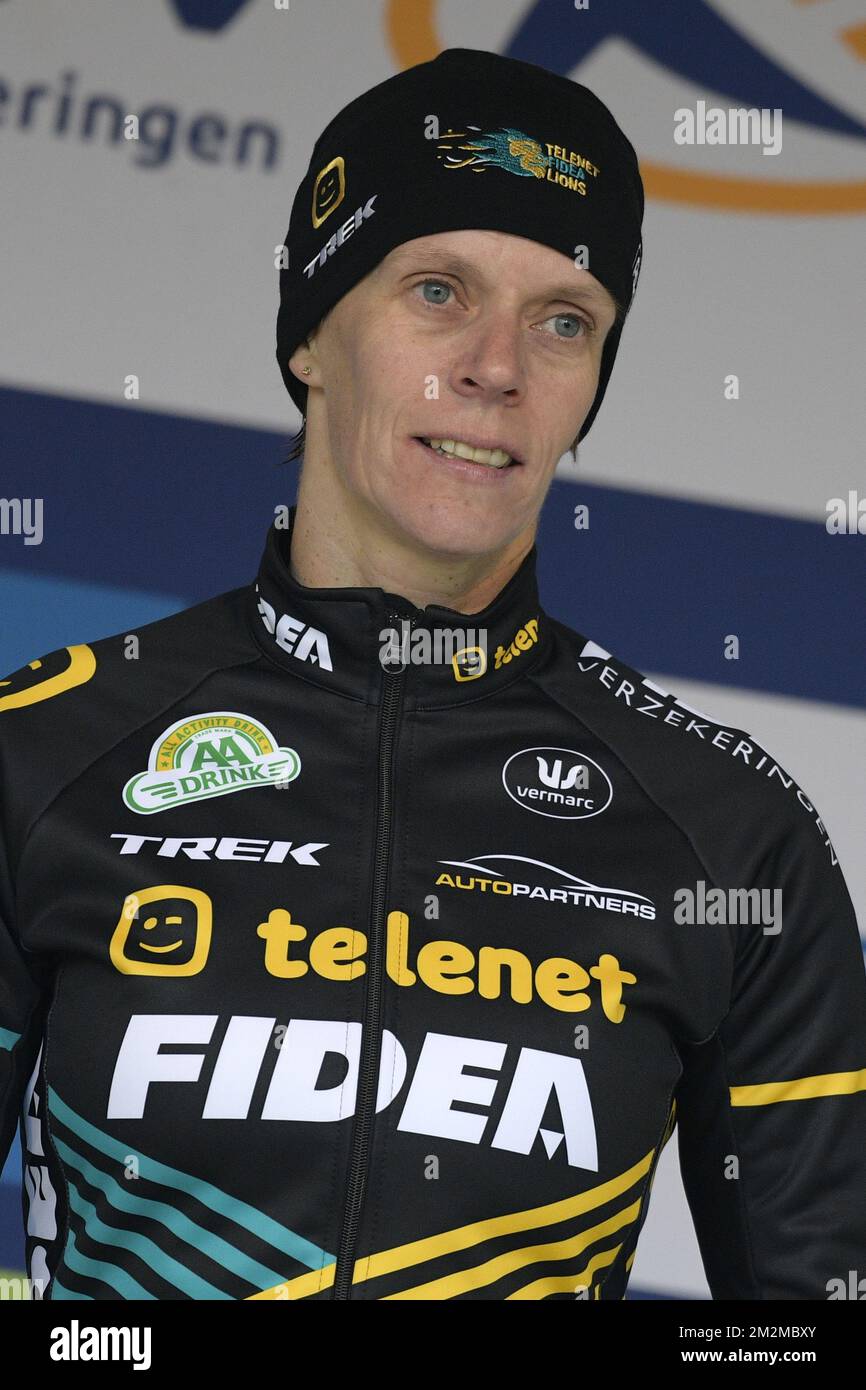 Belgian Ellen Van Loy pictured on the podium after the women's elite ...