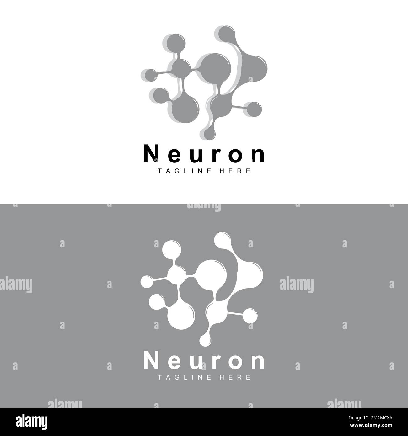 Neuron Logo Design Vector nerve cell illustration Molecular DNA health ...