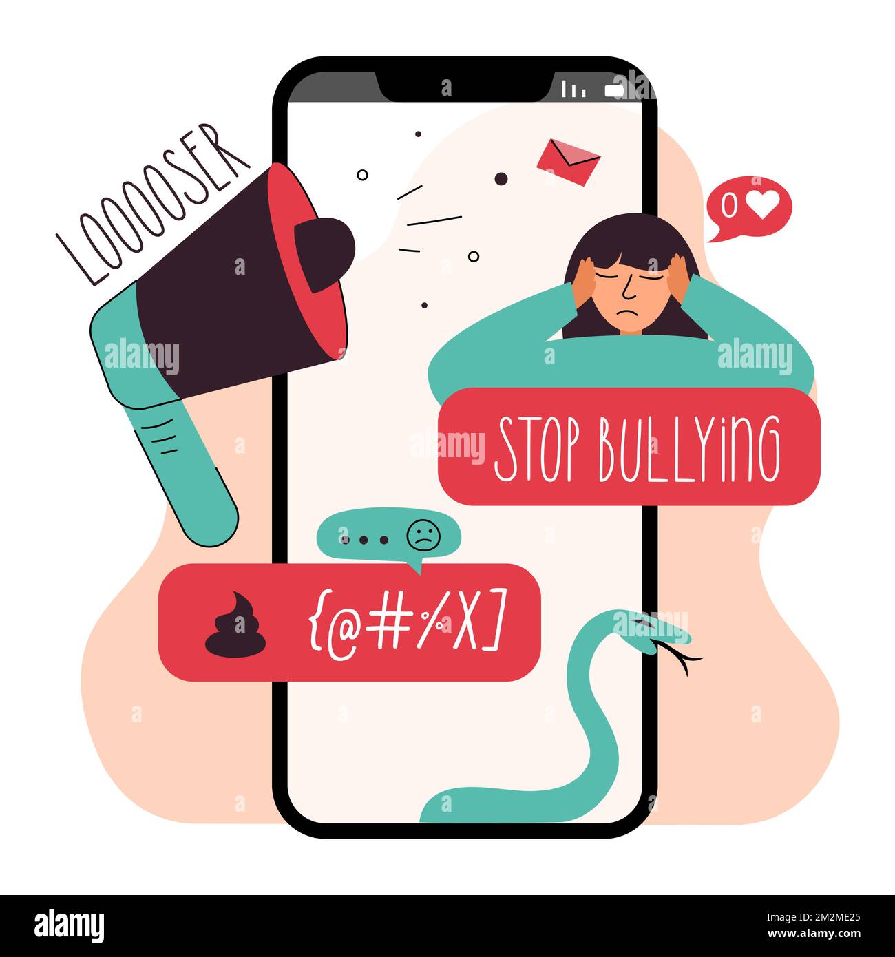 Female phone mobile chatting, get not good messege, dislike, hurtful ...