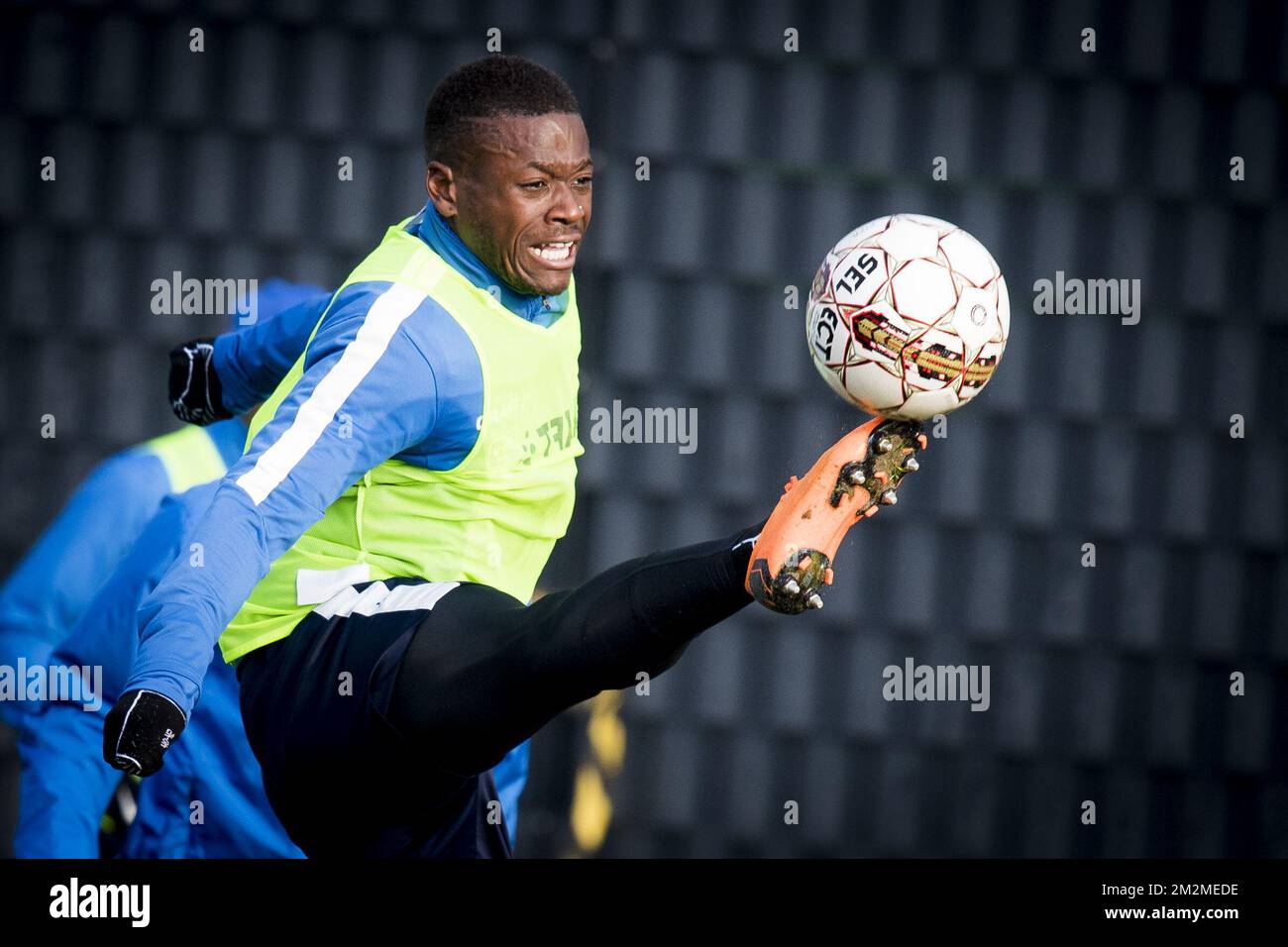 Gent's Stallone Limbombe pictured in action during a training session ...