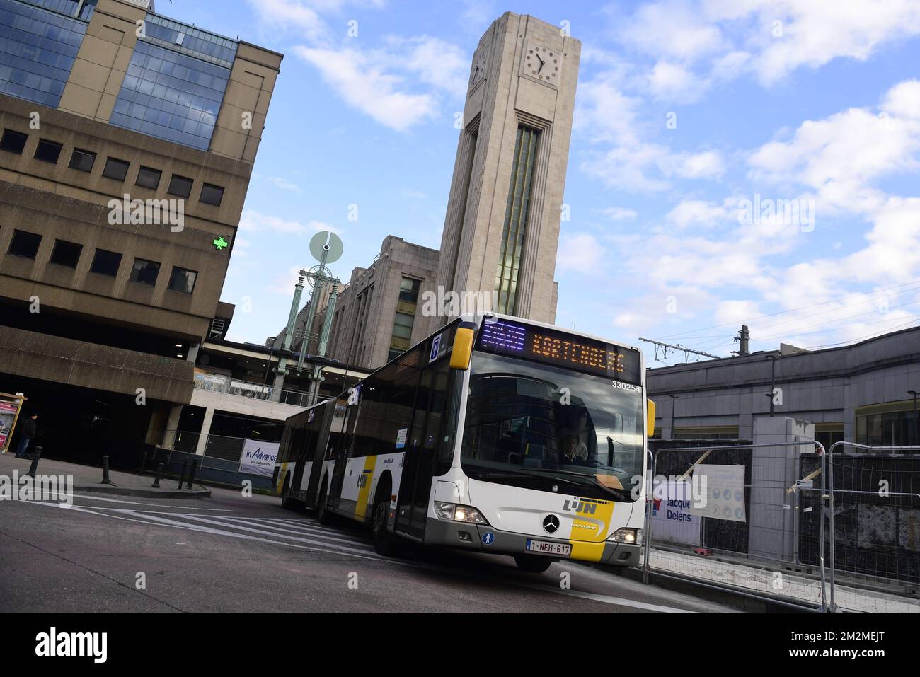 Illustration picture shows a bus at the general bus stop area for ...