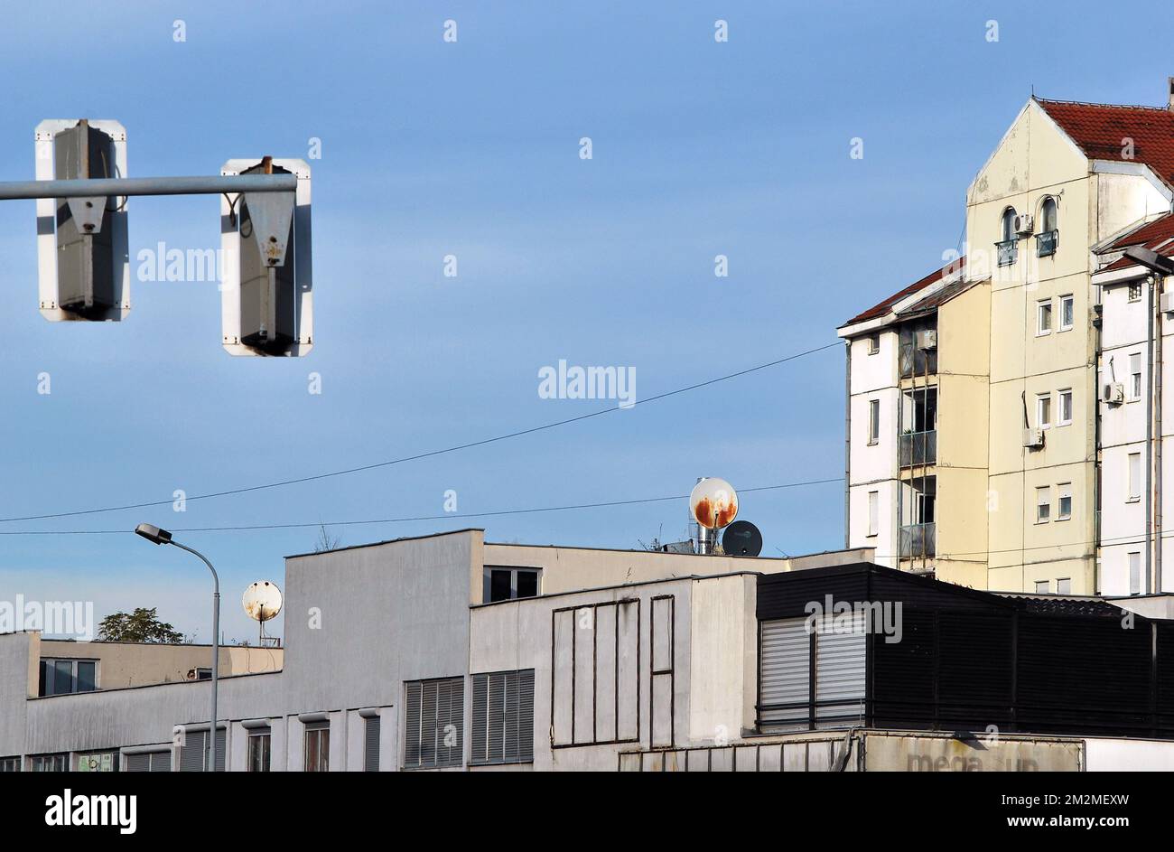 Traffic lights,and buildings of Belgrade Stock Photo - Alamy